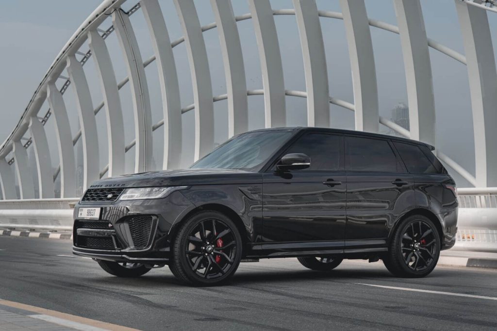 Rent Range Rover Sport SVR Black in Dubai | Best Price 2025